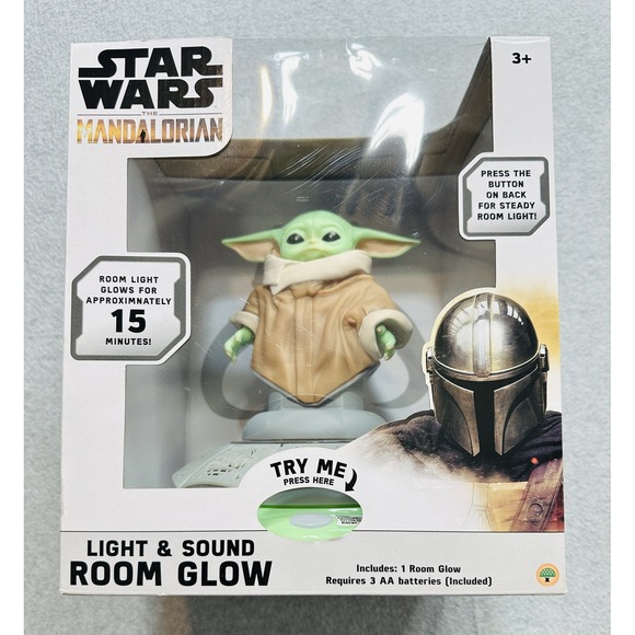 Star Wars | Toys | Star Wars Mandalorian Grogu Light Sound Room Glow ...